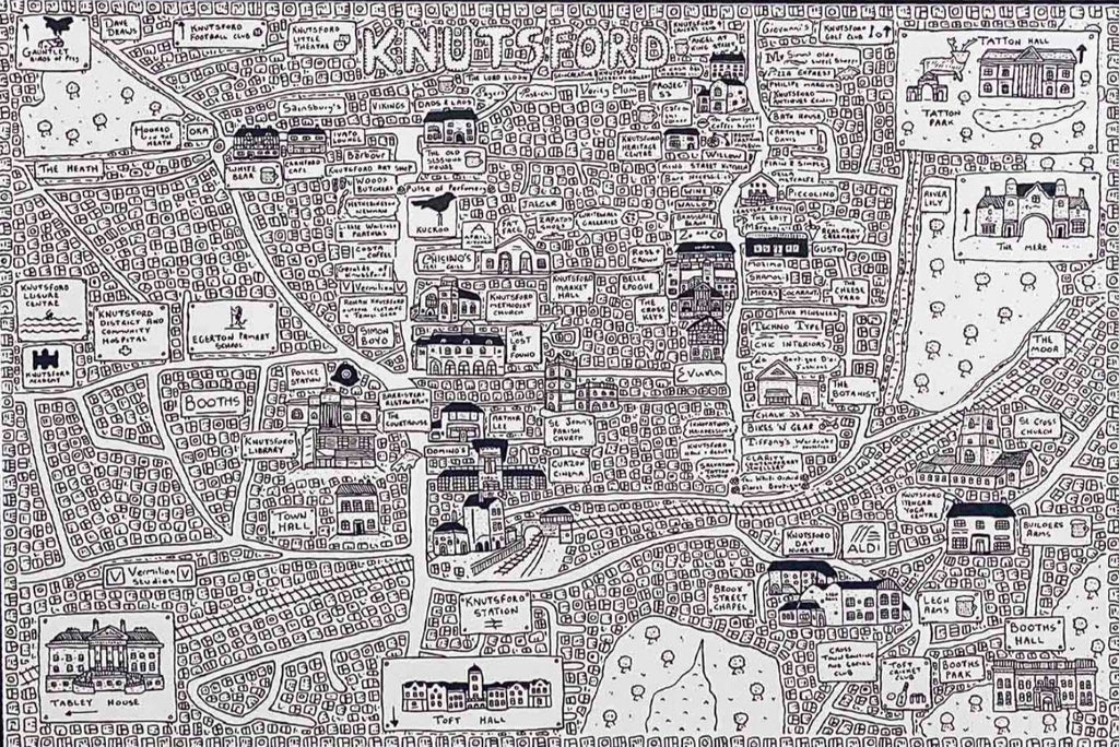 Knutsford Doodle Map by David Gee – Vermilion Gallery